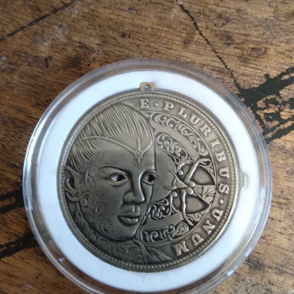 Cut Coin Hobo Coin Necklace Train Rail Road Tracks Homeless Man ...
