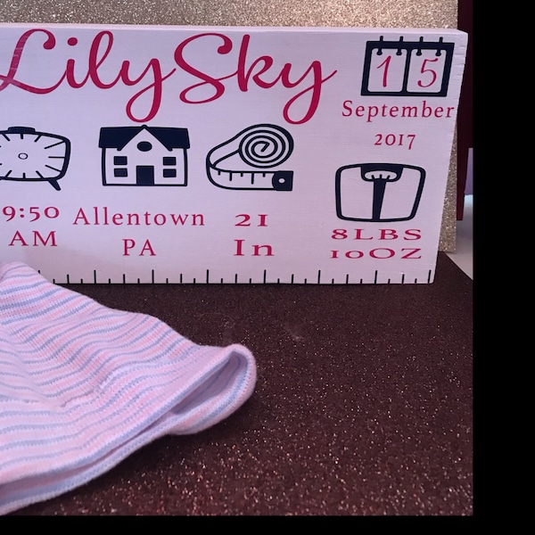 SVG Birth Stats Ruler Svg Baby Stats Svg Icon Elements Svg Cricut ...