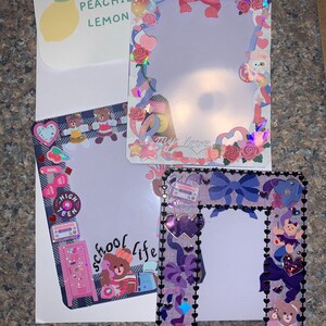 Custom Decorated Toploader, Kpop Photocard Deco, Cute Teddy Flower ...