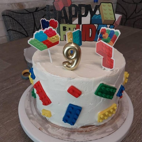 24 PCS - Fondant Building Block Pieces | Fondant Toppers - Etsy
