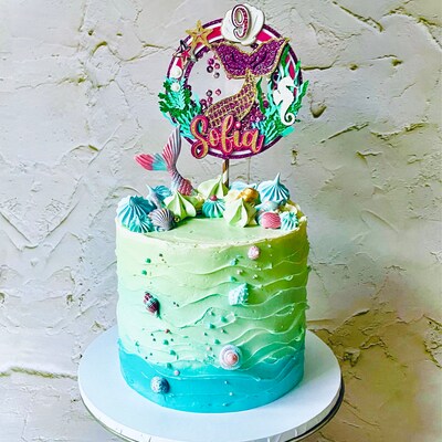 Pastel Mermaid Tail in Teal Pink and Purple - Etsy UK