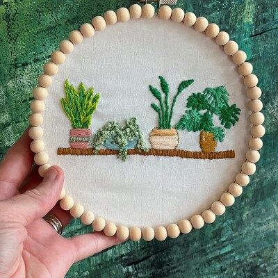 Plant Embroidery Pattern for Beginners PDF Download - Etsy