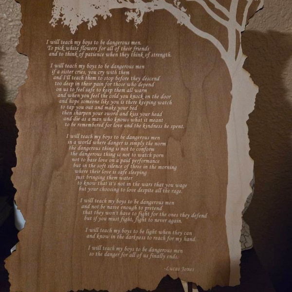 Engraved Maple Poem - Custom Love Letter - Personalized Wood Plaque ...