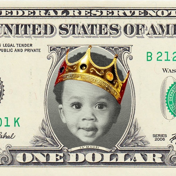 Big One First Birthday Money Biggie Smalls 1st Birthday Dollar Digital ...