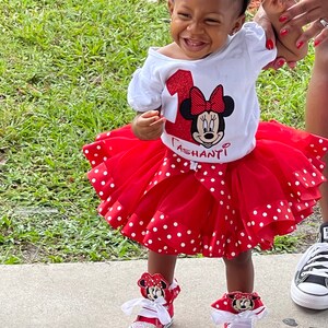 Minnie Mouse Birthday Tutu Cake Smash Outfit Personalized - Etsy