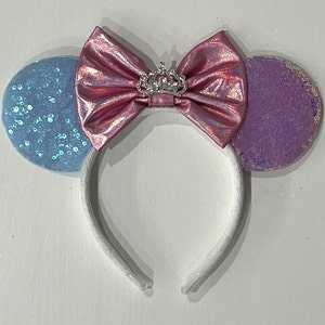 Pink Mickey Ears With Gold Crown, Mickey Ears, Minnie Ears, Princess ...