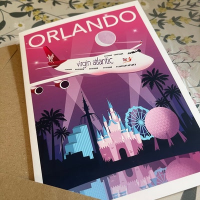 Virgin Atlantic Orlando Print Virgin Atlantic Orlando Poster Virgin ...