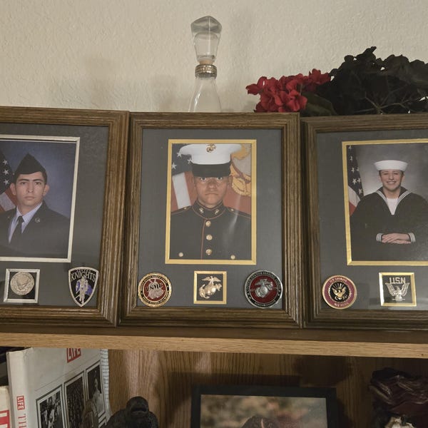 US Army Custom Military Photo Frame - 11" X 14" - Solid Red Oak - Real ...
