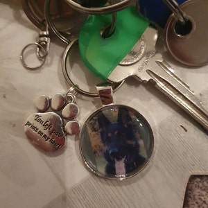 Dog Personalised Photo Keyring, You Left Paw Prints on My Heart, Loss ...
