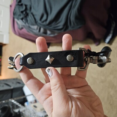 Aged Leather Belt Studded. Skull Loop Design. 2 Inches Wide. BLACK - Etsy