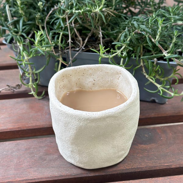 Handmade Ceramic Beer Mug – Rustic Stoneware Pottery – Unique Textured ...