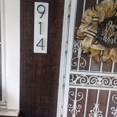 Farmhouse Shiplap House Numbers, Address Sign, Black House Numbers ...