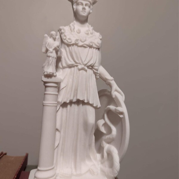 Athena Minerva Greek Roman Goddess Cast Marble Statue Sculpture 10in ...
