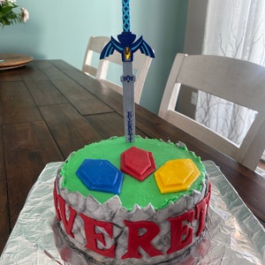 Zelda Master Sword Personalized Cake Topper - Etsy