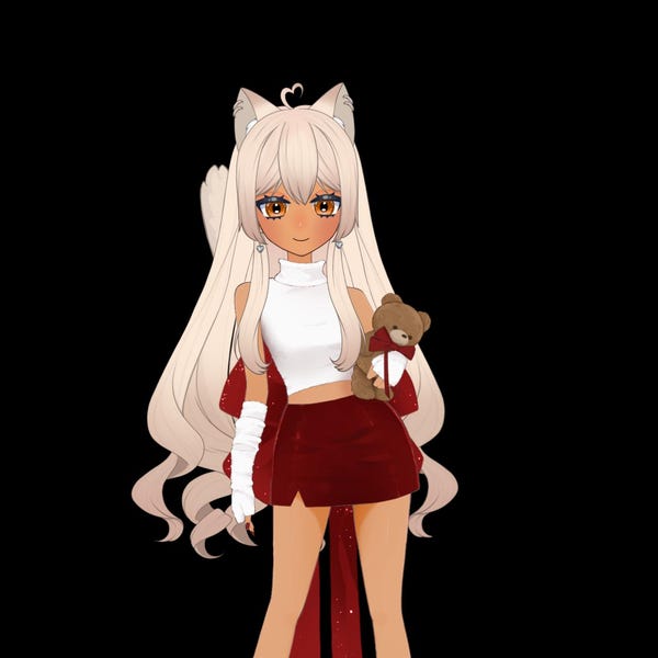 Vtuber Asset | Winter Berry Body Outfit | Vtube Studio - Etsy