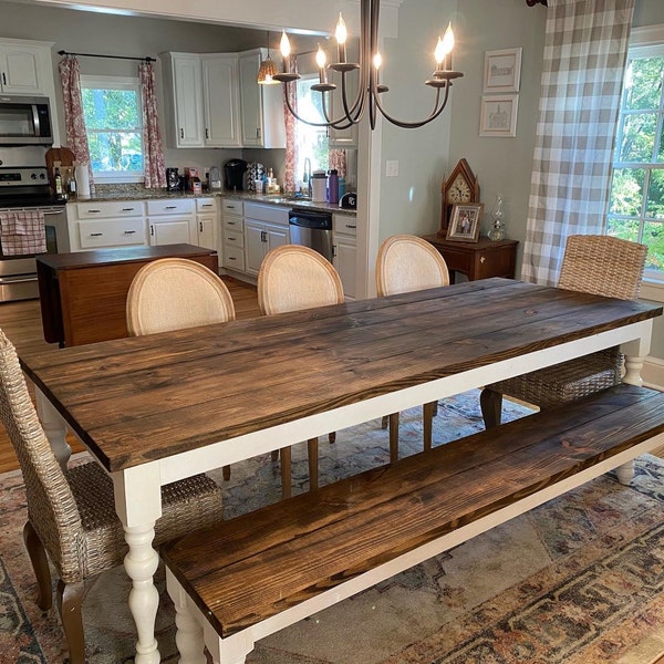 Pine Chunky Farmhouse Bench Legs - 3.5 X 16 - Set of 4 - Handmade in NC ...