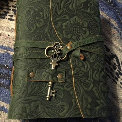 Book of Shadows, Leather Grimoire, Leather Journal, Magic Book, Celtic ...