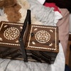 Elegant Sewing Box Beautiful Storage Box Dark Brown Wooden - Etsy