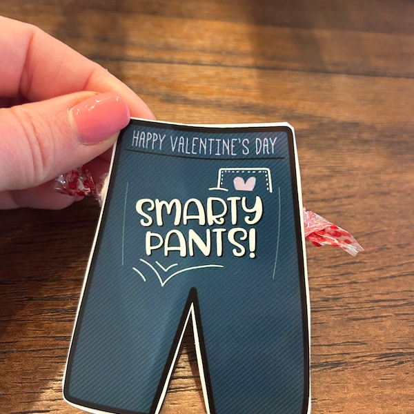Smarty Pants Kids Valentines, Smarties Candy, Funny Treat for Kids to ...