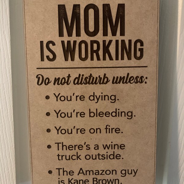 Mom is Working Sign, Do Not Disturb Sign, Moms Office Sign, Office ...