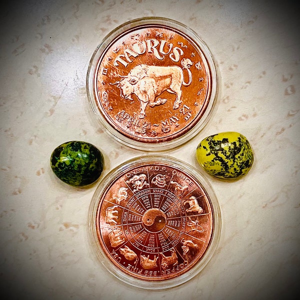 Zodiac Sign Copper Coin: Astrology Gift, 1 Oz Solid Copper - Etsy