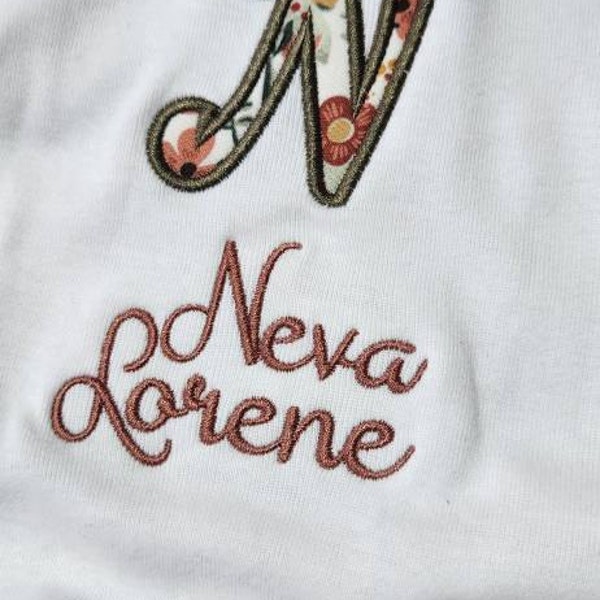 Satin Applique Font Machine Embroidery Alphabet 4 Sizes: 2, 3, 4, 5 BX ...