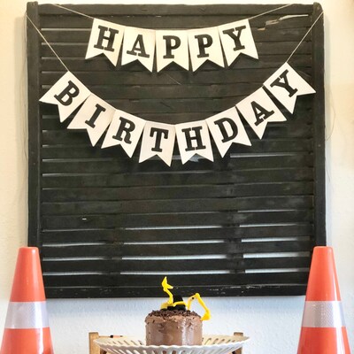 Birthday Custom String Letter Banner, Happy Anniversary Banner ...