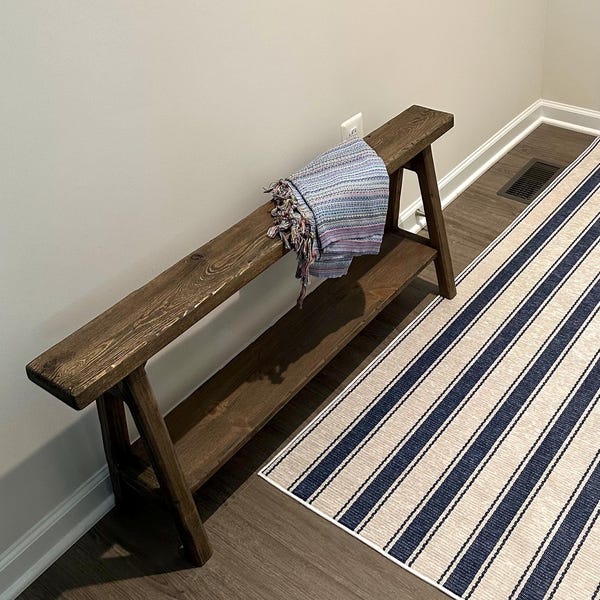 Antique Rustic Narrow Bench, Vintage Inspired Skinny Bench, 24x5.5 ...