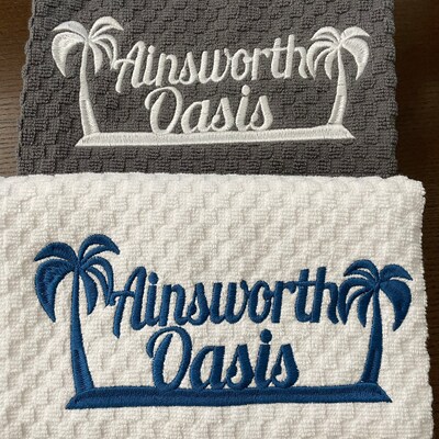 Custom Wording Embroidery Towel/personalized Kitchen Towel - Etsy