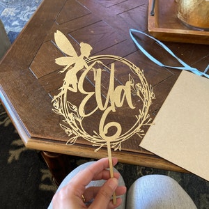 Fairy Cake Topper, Scroll Cake Topper, Magical Birthday Cake Topper ...