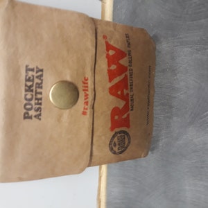 RAW Pocket Ashtray Reusable Cigarettes Portable Travel Pouch - Etsy