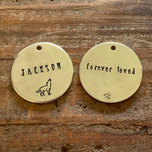 Simple Custom Hand Stamped Dog Tag Dog Tags for Dogs Pet Id | Etsy