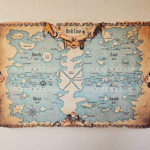 Anime One Piece World Map, Wrapped Canvas Map, World Map, Wrapped ...