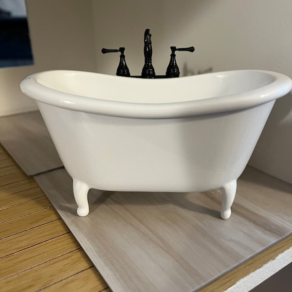 1:12 Scale Dollhouse Miniature Bath Tub, Modern Miniatures - Etsy