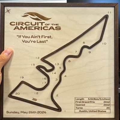 F1 COTA, Circuit of the Americas, Race Track, Christmas Gift, Circuit ...