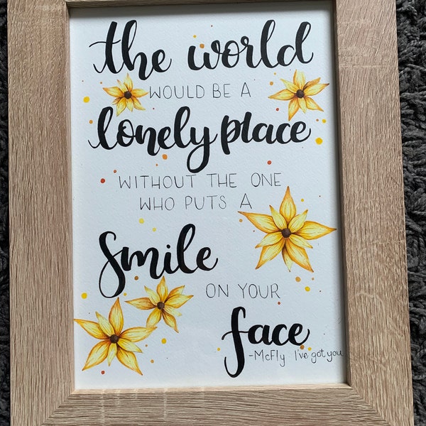 Buy WALL ART Treat People With Kindness Harry Styles Lyric Hand Painted ...