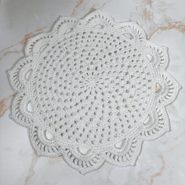 Crochet Doily Placemats Handmade Crochet Home Decor Table Linen Dining ...