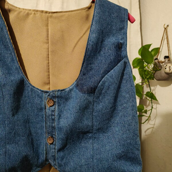 Cropped Waistcoat Sewing Pattern, Short Waistcoat, Ladies Vest, XXS ...