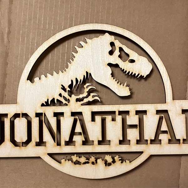 Personalized Wood Dinosaur Wall Sign Bedroom Door Sign - Etsy