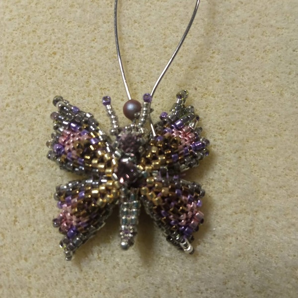 Dragonfly Pendant Beading Tutorial, Pattern by Ezartesa - Etsy