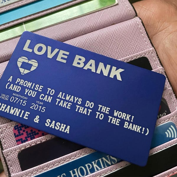 Romantic Wallet Card ~ You Are My Everything Love Note, Engraved ...