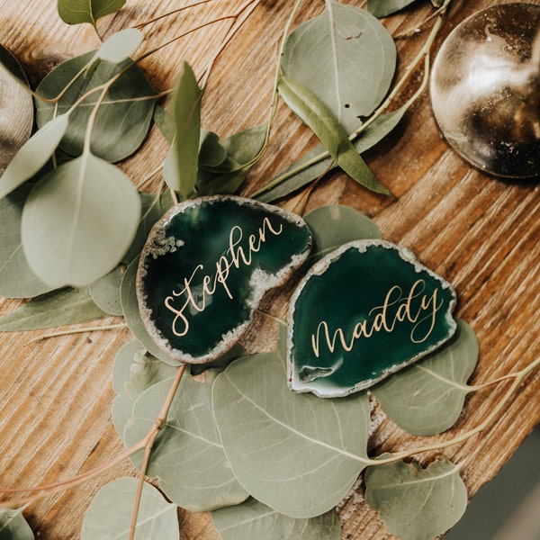 30 Pieces Agate Slices Stone Slab - 2"-3"- for Wedding Name Cards ...