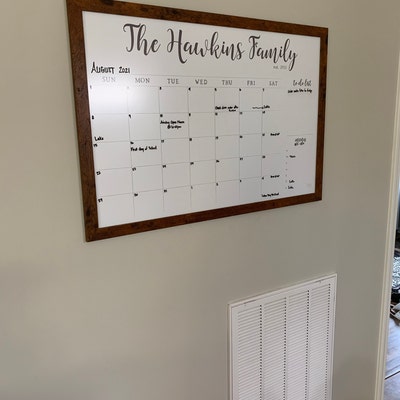 Large 24x36 Calendar Framed Calendar Dry Erase Board 36208 - Etsy