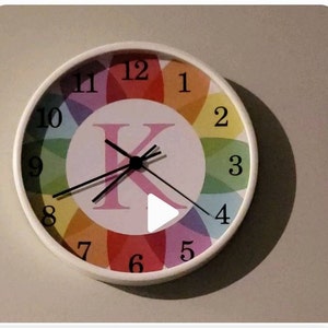 Blue Gingham Wall Clock Pattern in Blue and White With Wood - Etsy