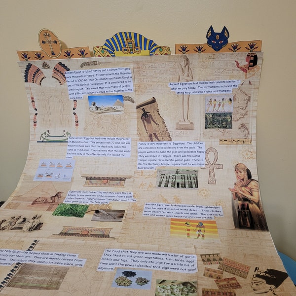 Ancient Egypt Paper Crowns Pharaoh Cobra Cleopatra Isis Scarab Cat Ankh ...