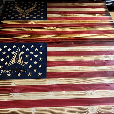 Air Force Wood American Flag - Etsy