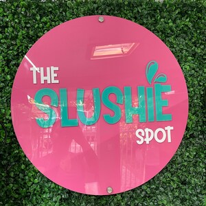 Round Business Sign Logo Sign Custom Business Signage - Etsy