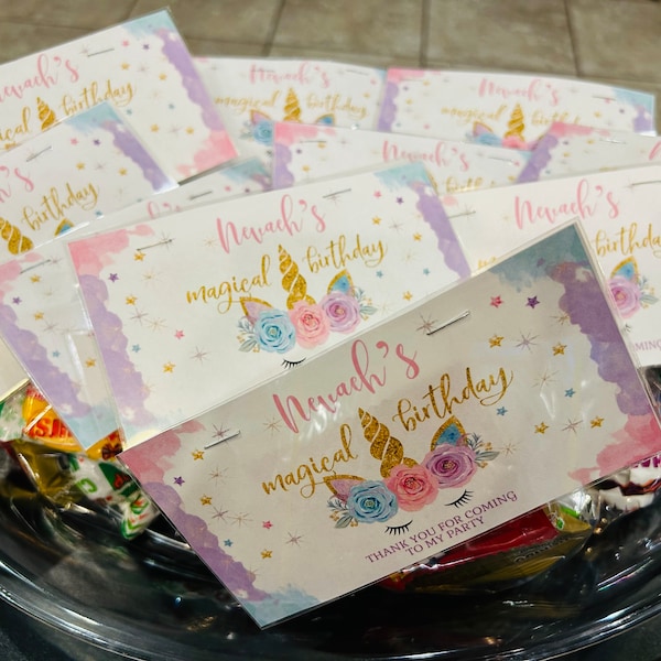 Unicorn Birthday Bundle Party Pack, Chips Bags, Juice, Rice Krispies ...