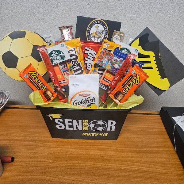 Personalized Graduation Sport Senior Basket, Custom Football ...