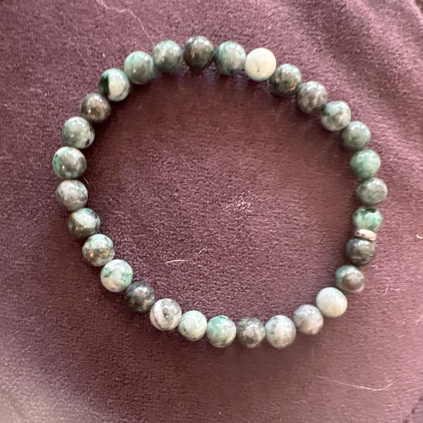 Genuine Crystal Bracelet With Angelite and Moonstone 8mm Beads ...